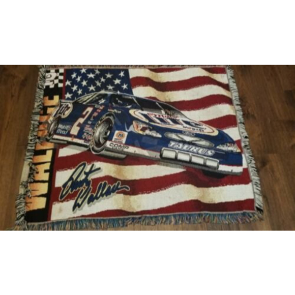 Bedding | Rusty Wallace Blue Deuce Tapestry Throw Blanket Nascar ...